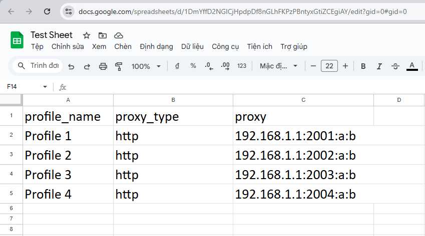 Node Bảng tính | MKT Login Docs